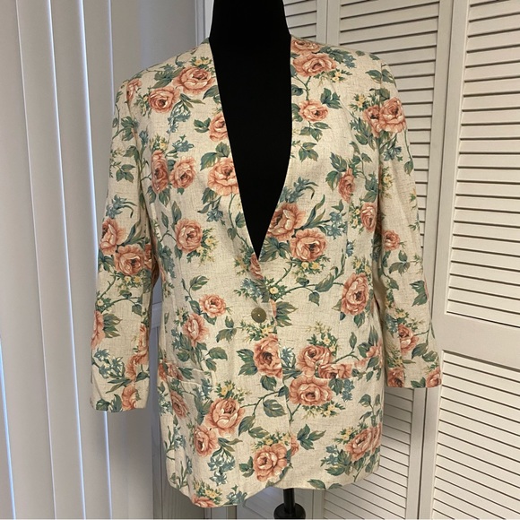 Koret | Jackets & Coats | Vintage Koret Womens Floral Blazer Sz 2w Chic ...